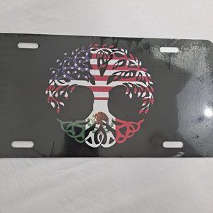 Unbranded | Other | License Plate Tree American Mexican Flag Emblem ...
